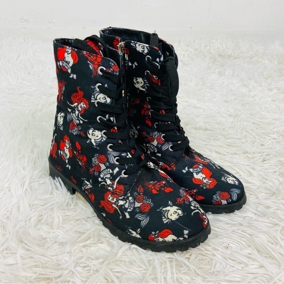 Disney | Shoes | Disneys The Little Mermaid Black Lace Up Ariel ...